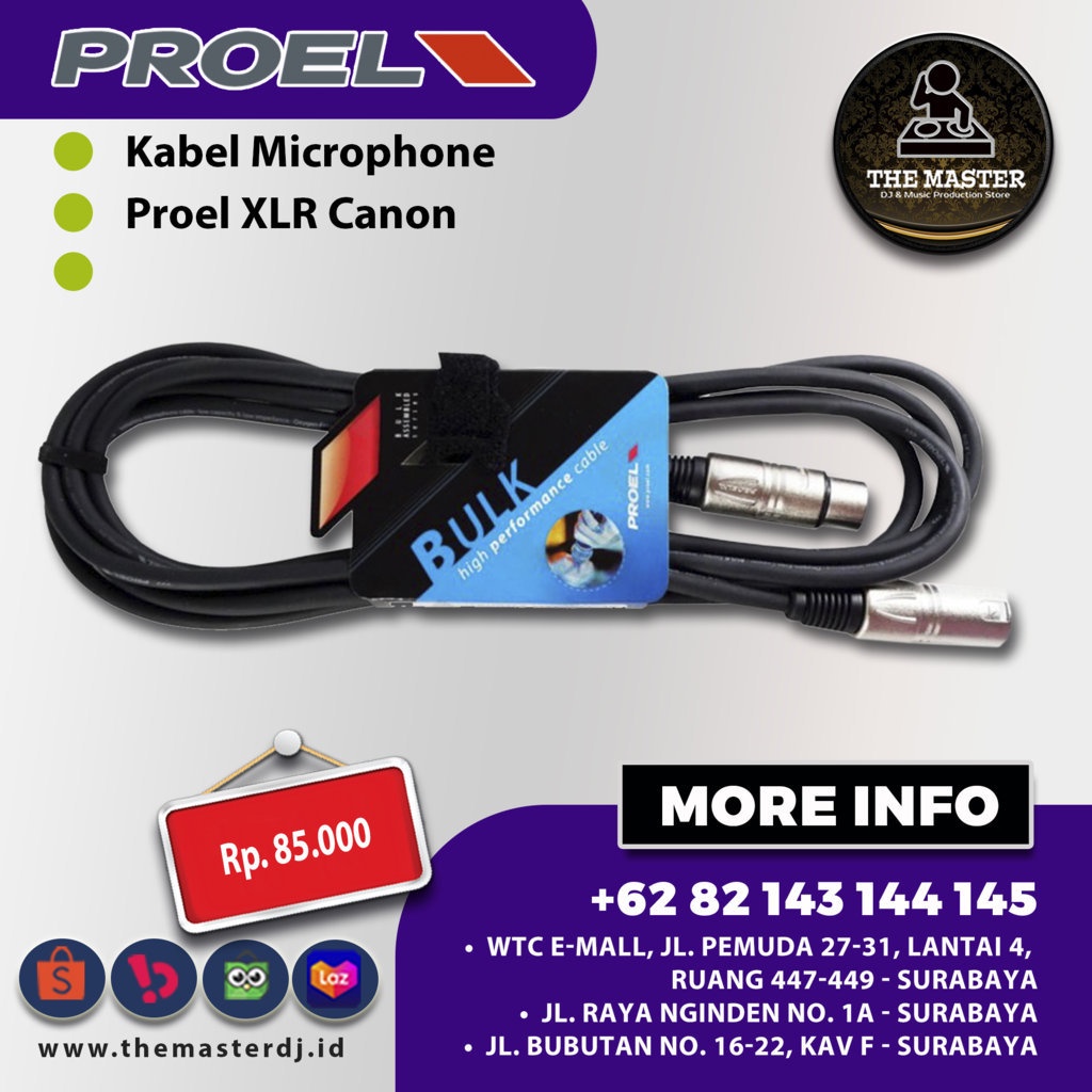 Canon XLR Proel Microphone Cable (3 Meters) | Shopee Philippines