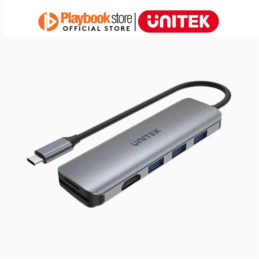 UNITEK 20.5Cm 5Gbps Superspeed Uhub P5+ 6-In-1 USB-C Hub With HDMI And ...