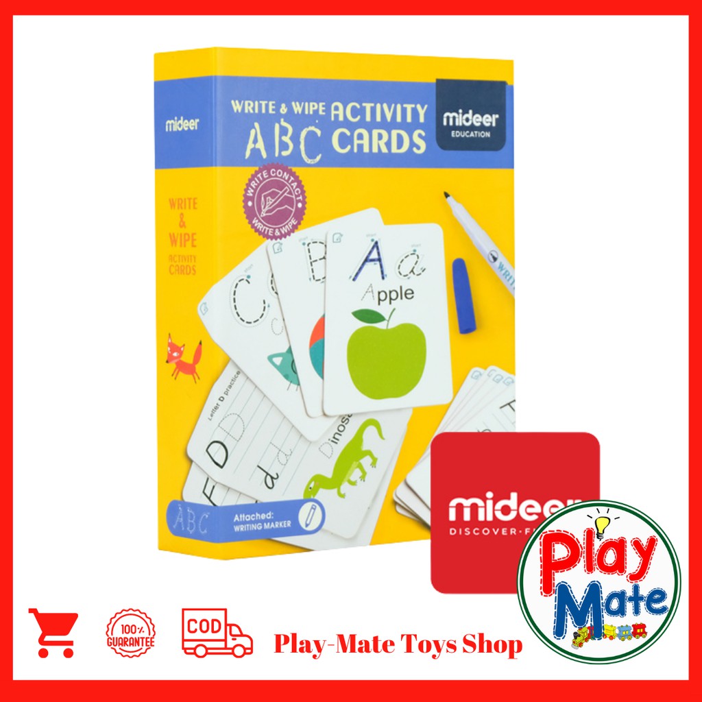 Mideer Wipe and Write Activity - ABC Cards for Kids | Shopee Philippines