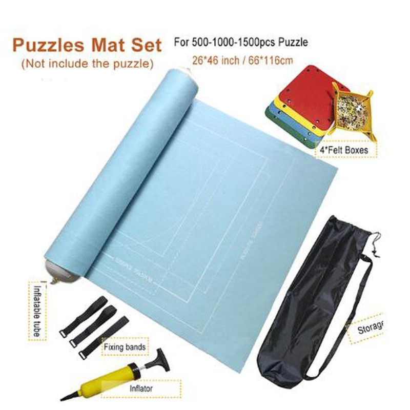 Puzzles Mat Jigsaw Roll Felt Mat Play Puzzles Blanket For 1500 Pieces ...