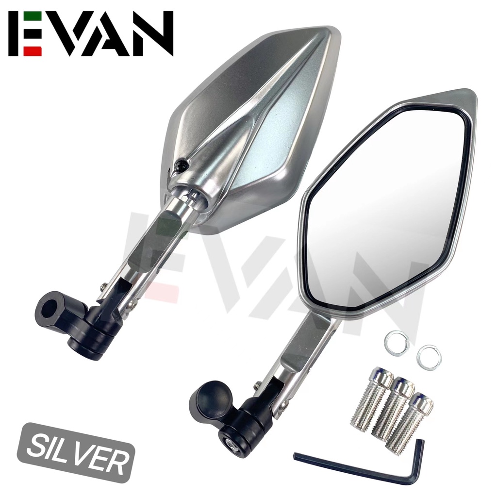 EVAN.PH Full Color Side Mirror (Universal) Short Stem Half Cnc Side ...