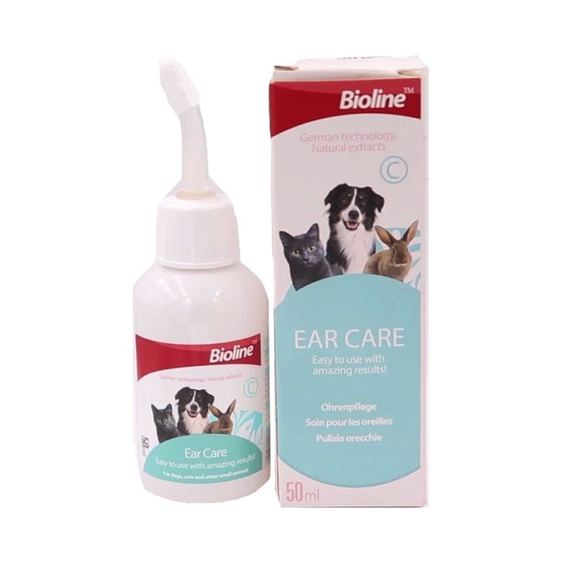 BIOLINE EARCARE 50ML EAR CLEANER FOR CATS AND DOGS EAR CARE | Shopee ...