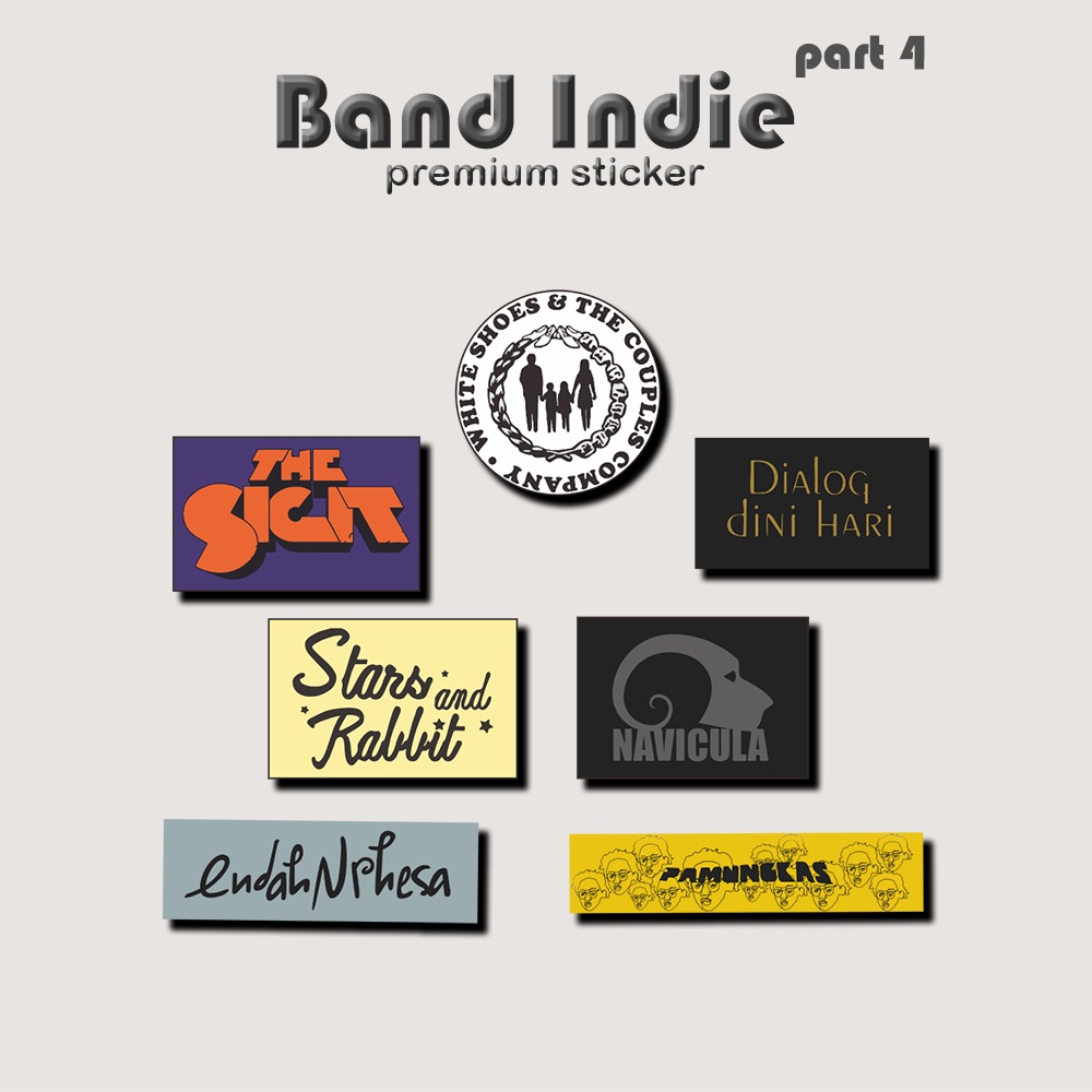 Sticker Pack Band Indie Indonesia Waterproof (White Shoes And The ...