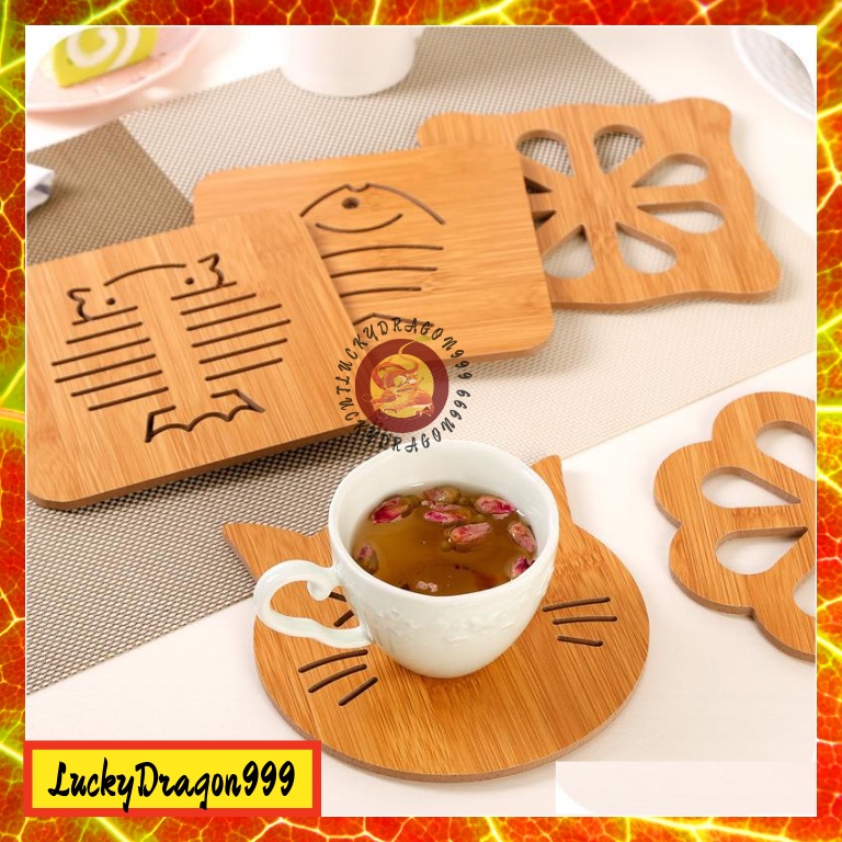 ⭐LD9⭐ Rustic Wood Heat Resistant Pad Pan Pot Mat Holder Cooking Pad ...