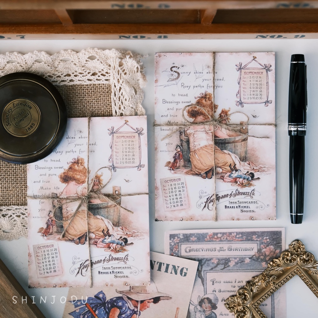 Vintage Background Paper Kit (42) Shinjodu Journal Bujo Scrapbook ...