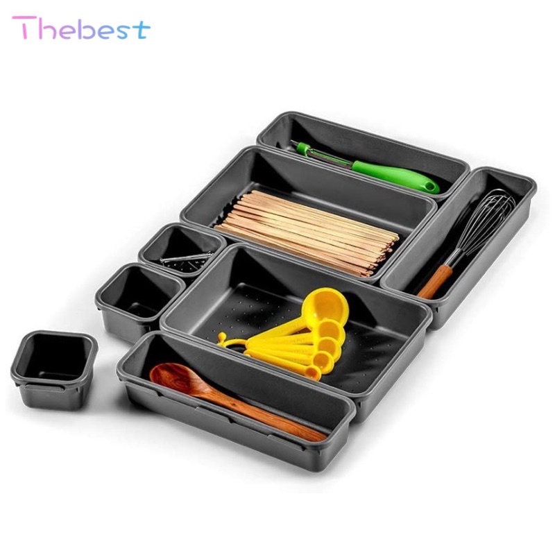 Thebest 8pcs Set Organizer Box Trays Drawer Organizer Storage Box Tray ...