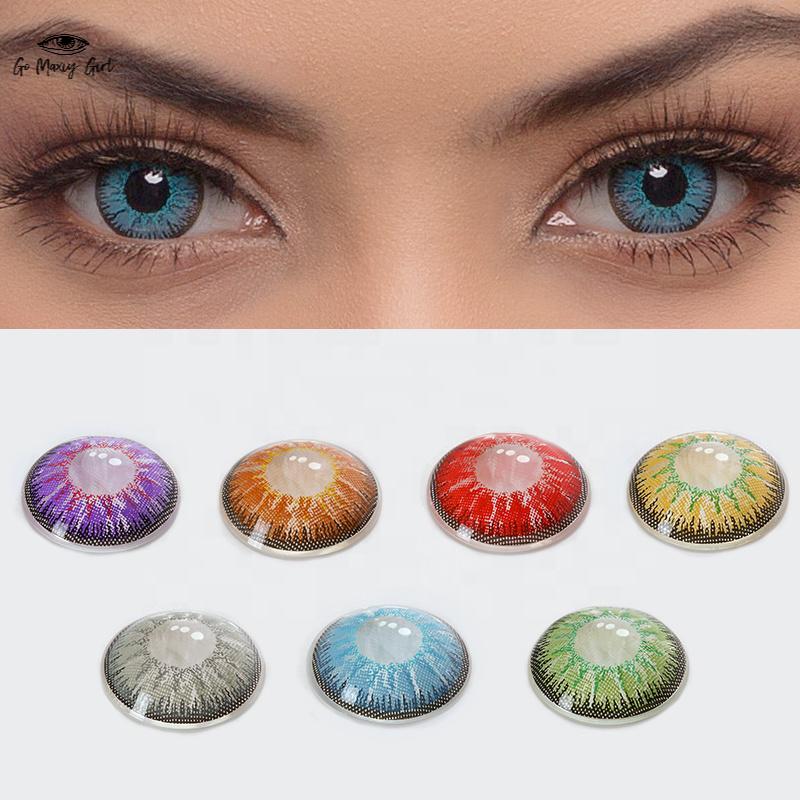 Hazel Green Color Contact Lenses Eye Red Demon contact lens | Shopee ...