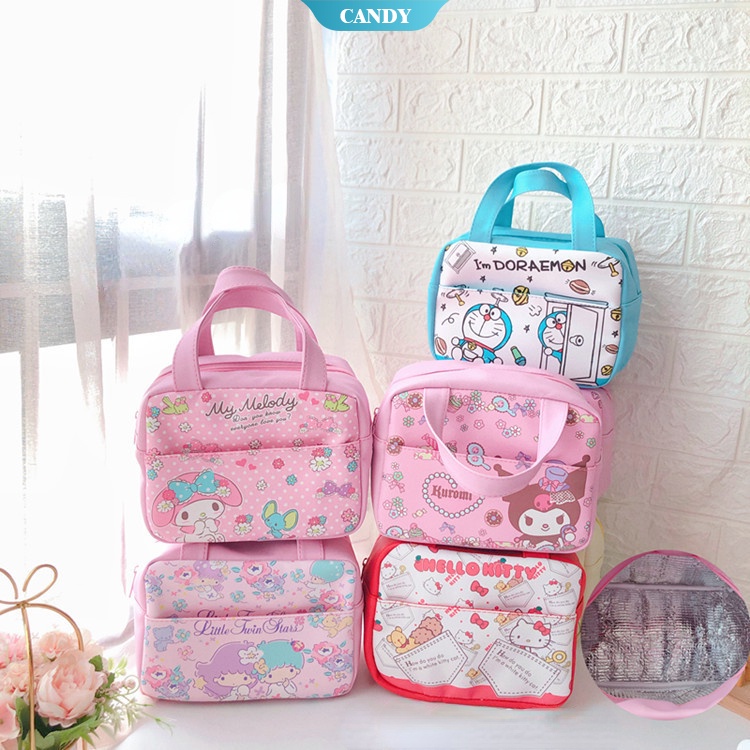 Insulated Lunch Box Kawaii Sanrio Kuromi My Melody Cinnamorol Hello ...