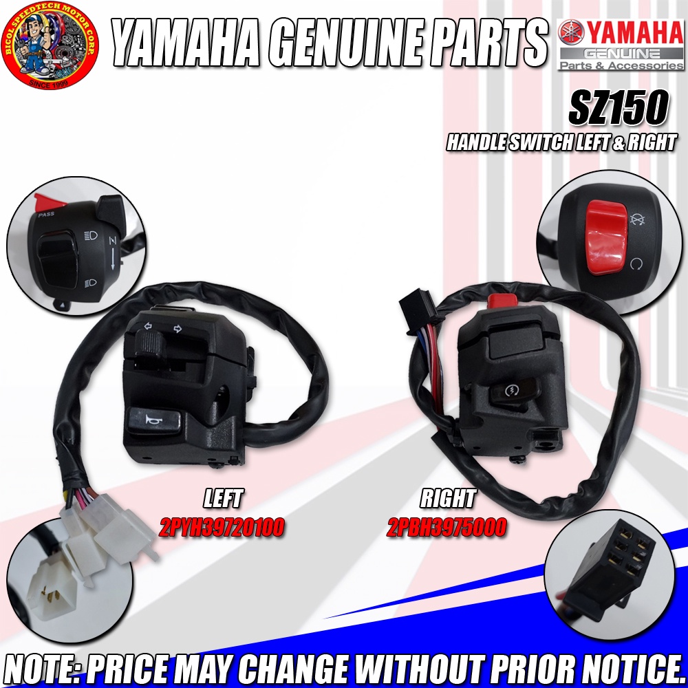 SZ 150 HANDLE SWITCH (YGP) (GENUINE: LEFT- 2PY-H3972-01, RIGHT- 2PB ...