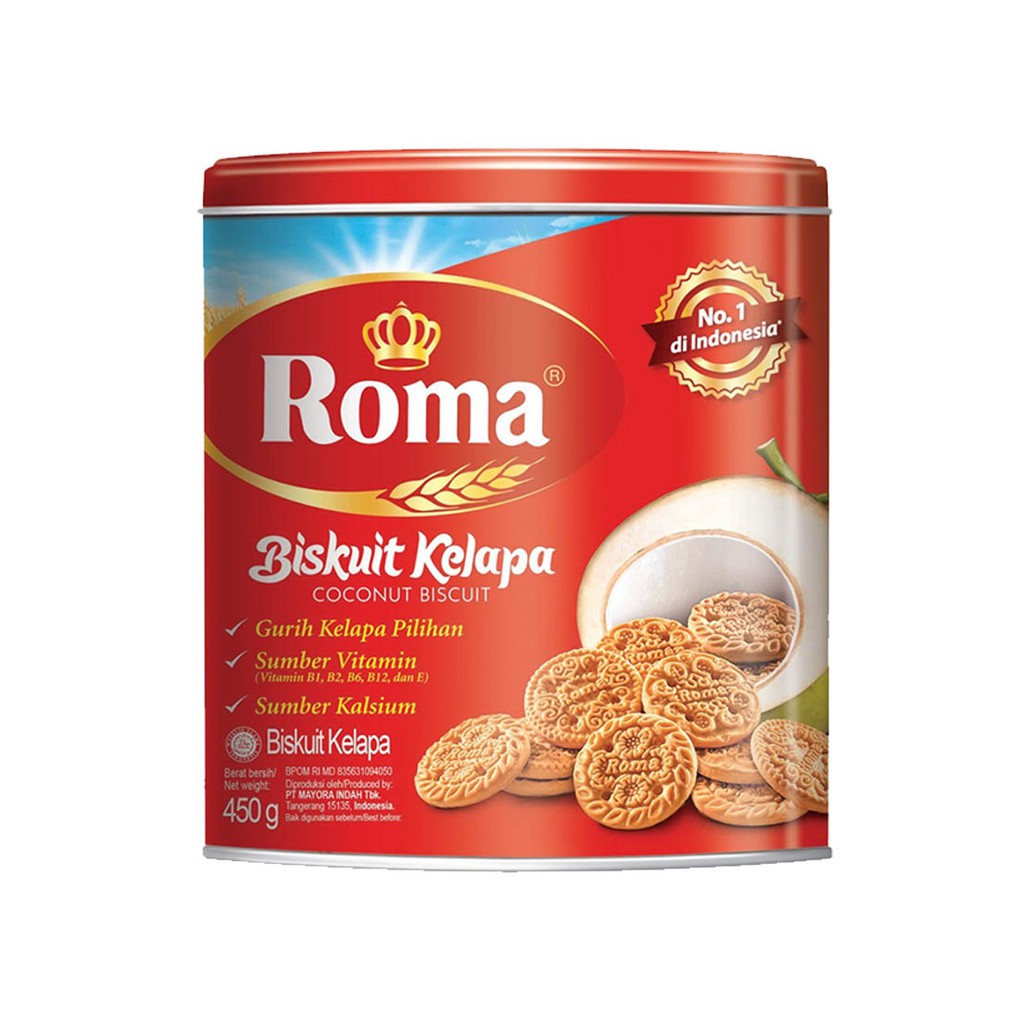 Roma Biscuit Coconut 450 gr | Shopee Philippines
