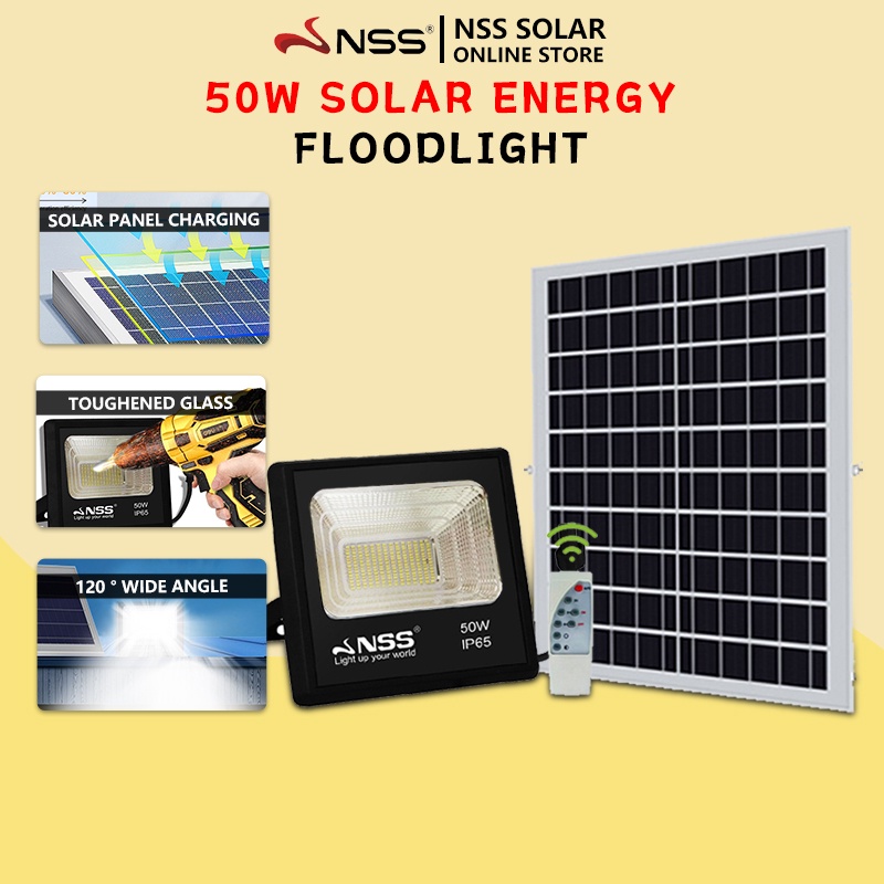 NSS Solar Headlight 10W-100W IP65 with solar panel and LED floodlight ...