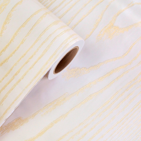 Thick wood grain sticker furniture renovation 3D waterproof self ...