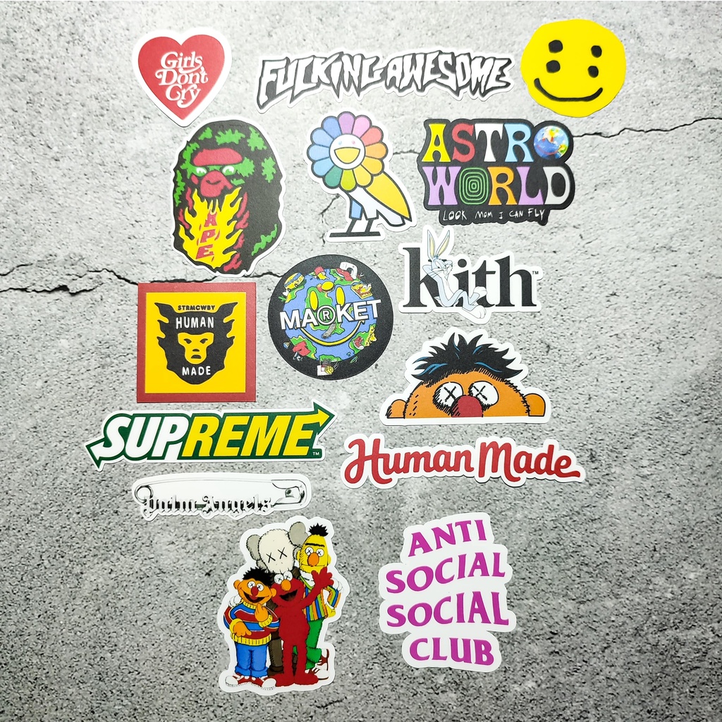 15PCS WATERPROOF STREETWEAR / HYPEBEAST STICKERS | Shopee Philippines