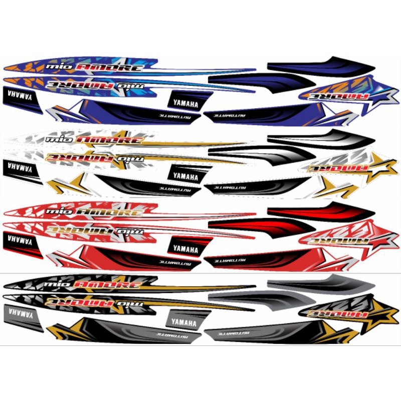 Striping Sticker Variations Thailand Yamaha Mio Sporty Motorcycle - Mio ...