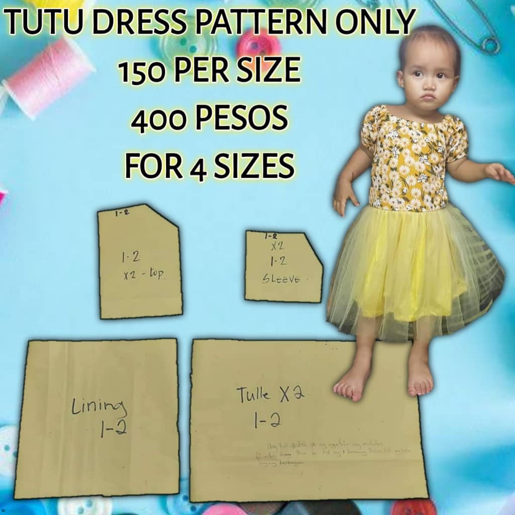 TUTU Dress Pattern Only For Kids Four Sizes from 1 to 8 years old ...