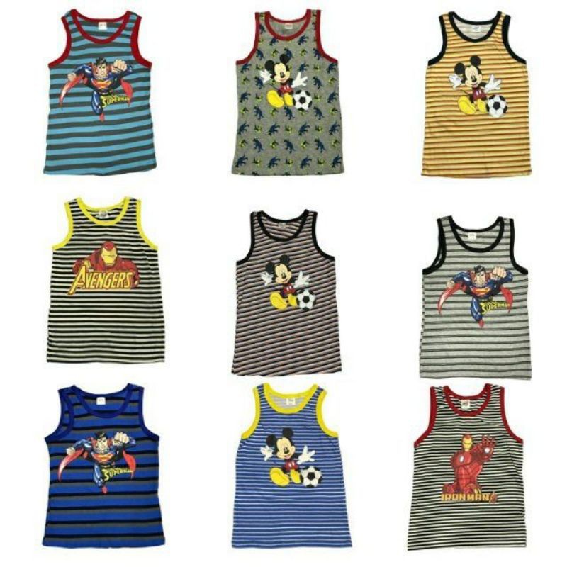 SALE!!! Sando sticker for kids boy, printed cotton sando(random ...