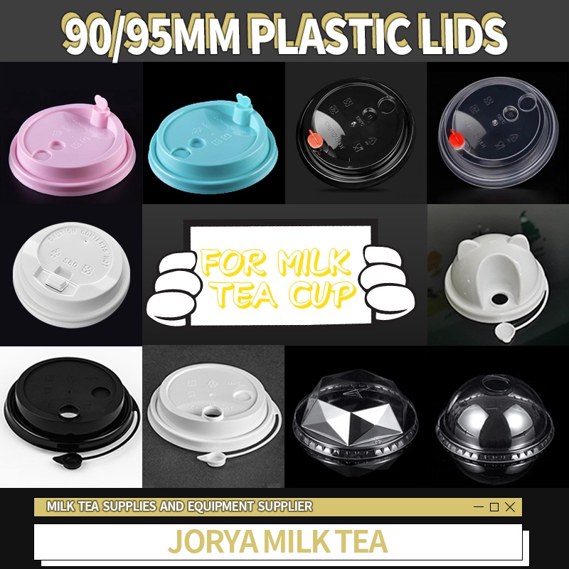 90/95mm Cup Lid Flat Lid Dome Lid Hard Lid Milk Tea Cup Lid Coffee Cup ...