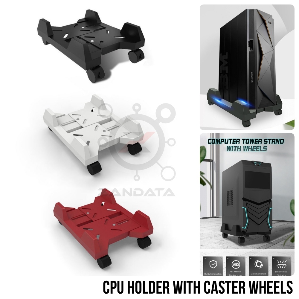 CPU Stand Mobile Desktop Tower Adjustable Width Universal PC Computer ...