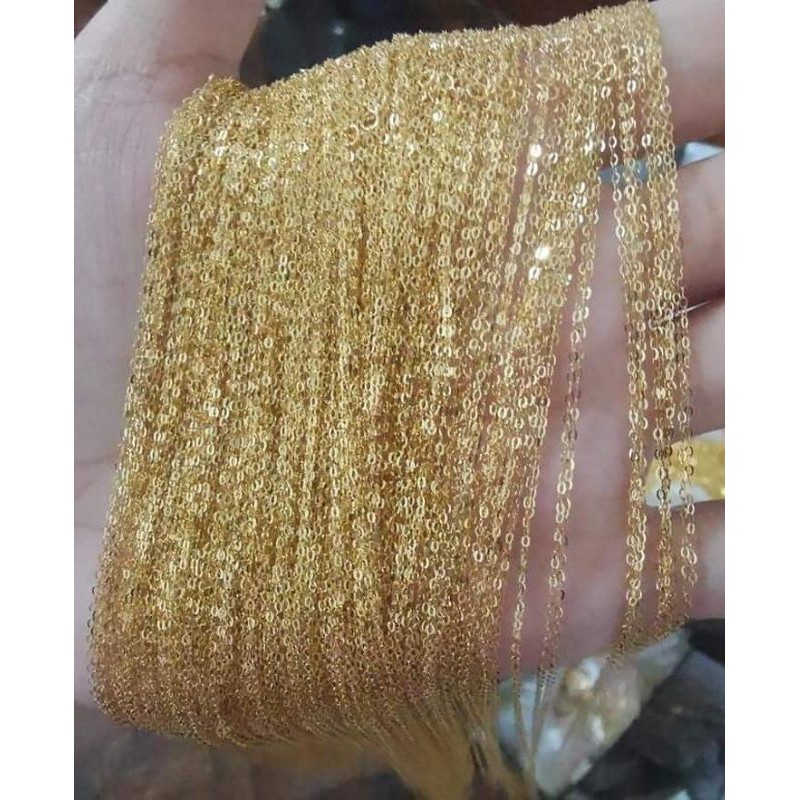 PAWNABLE 18k Saudi g chain adjustable 16" 18" | Shopee Philippines