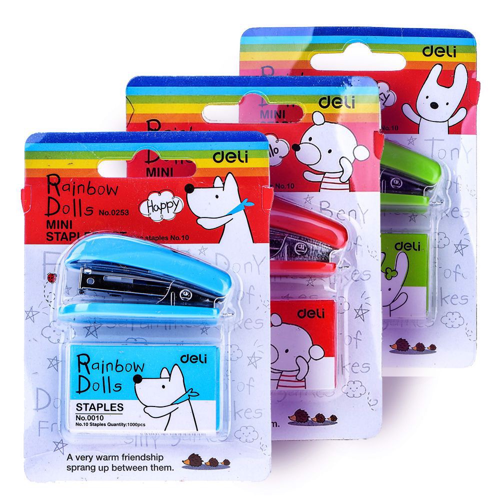 Staple, Stapler 10 deli mini + 1 box of staple bullets | Shopee Philippines