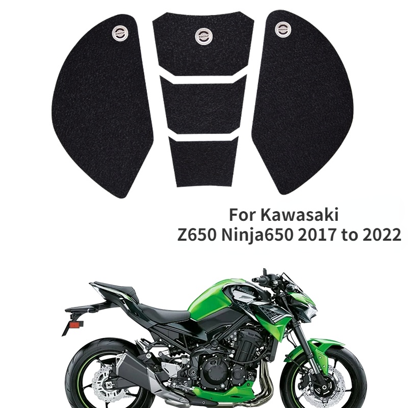 Kawasaki Z650 Ninja650 Anti slip Fuel Tank Pads Gas Knee Grip Traction ...