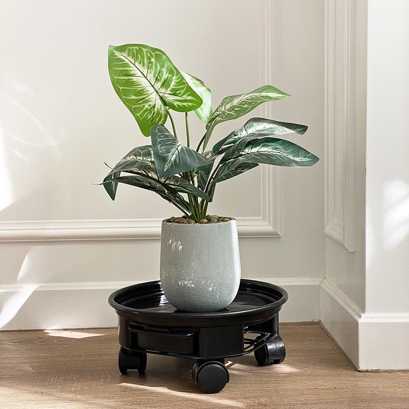Plant Pot Wheels Holder Water Drainer Base Plate with Drawer Water ...