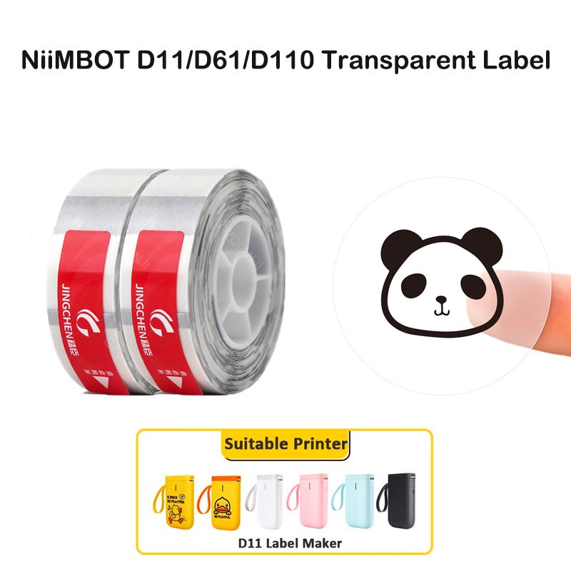Clear Taper NIIMBOT Lable Maker Tape (0.55" x 1.57") Printer Sticker ...