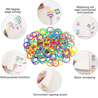 Multipurpose Plastic Loose leaf Rings Assorted Colors Bookbinding Rings ...