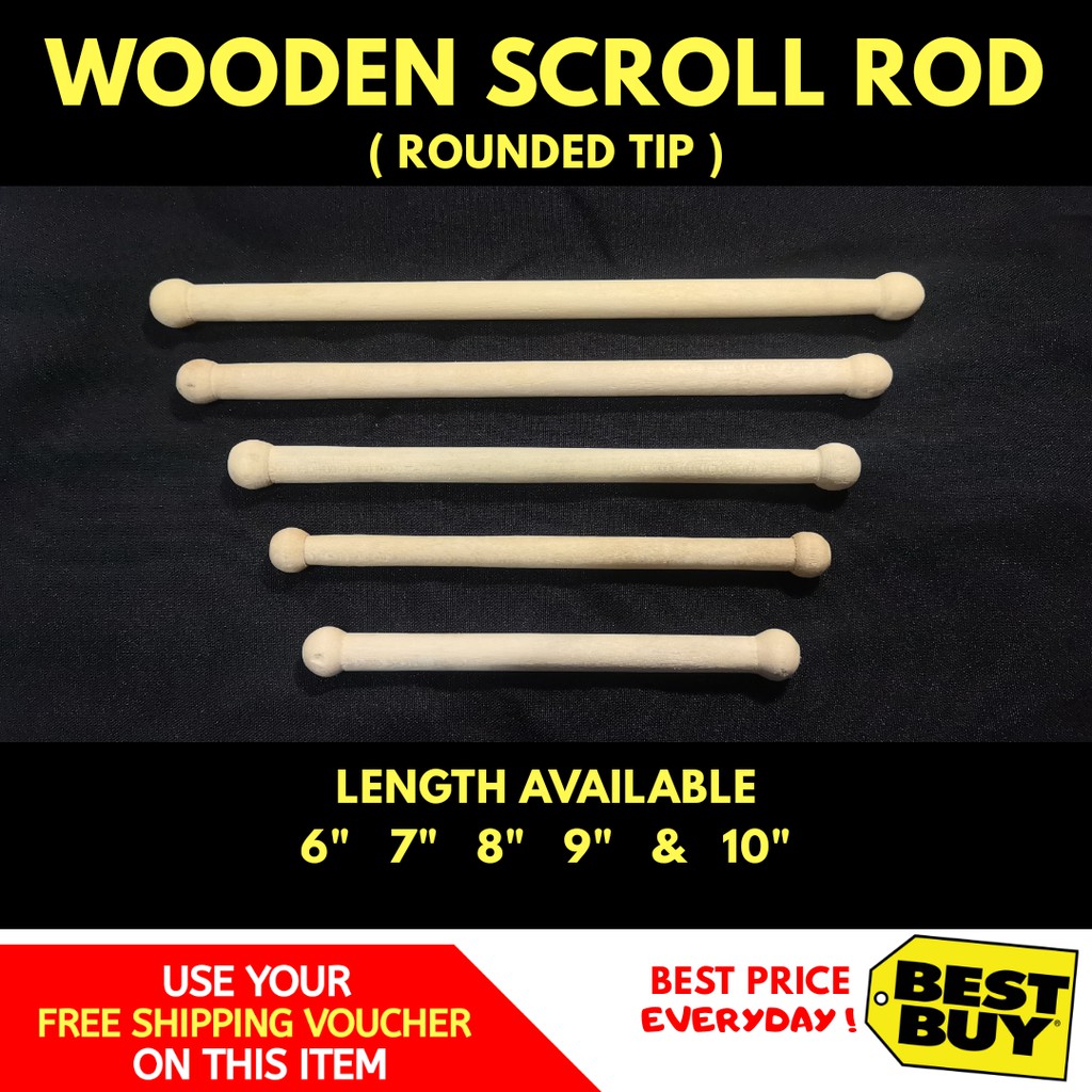 Wooden Scroll Rod [CHEAPEST] | Shopee Philippines