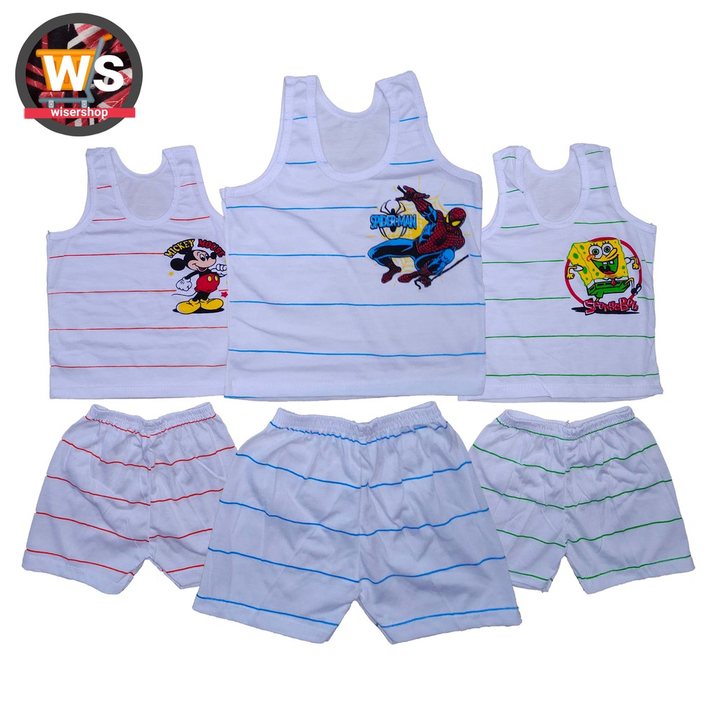 CARTOON STRIPE CARTOON LOGO SANDO AND SHORT FOR BOYS 3 TO 12 MONTHS OLD ...