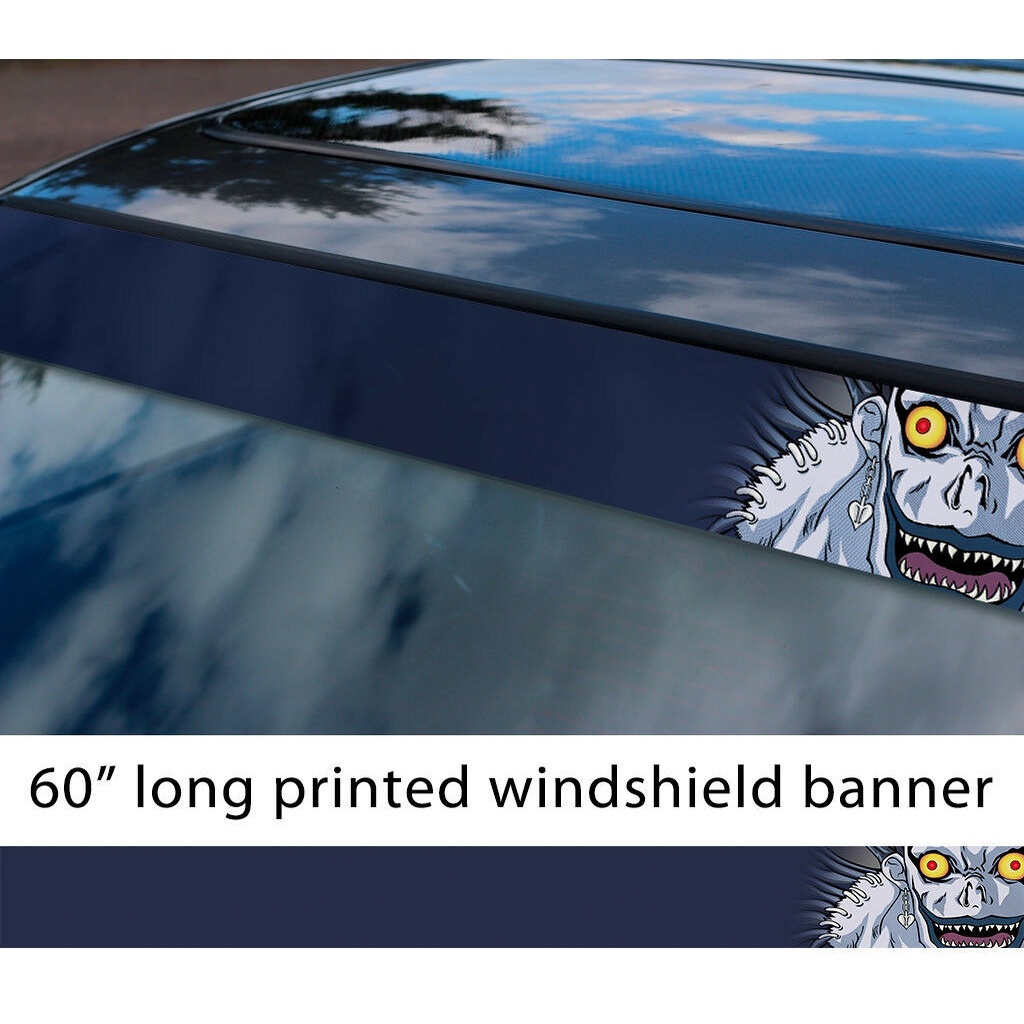 60" Ryuk Anime Death Sun Note Strip Printed Windshield Car Vinyl ...