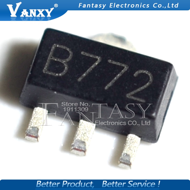 20PCS 2SB772 SOT89 B772 SMD SOT-89 PNP MEDIUM POWER TRANSISTOR new and ...