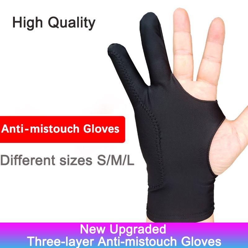 Stylus anti-mistouch gloves for Drawing Tablet, iPad (Smudge Guard, Two ...