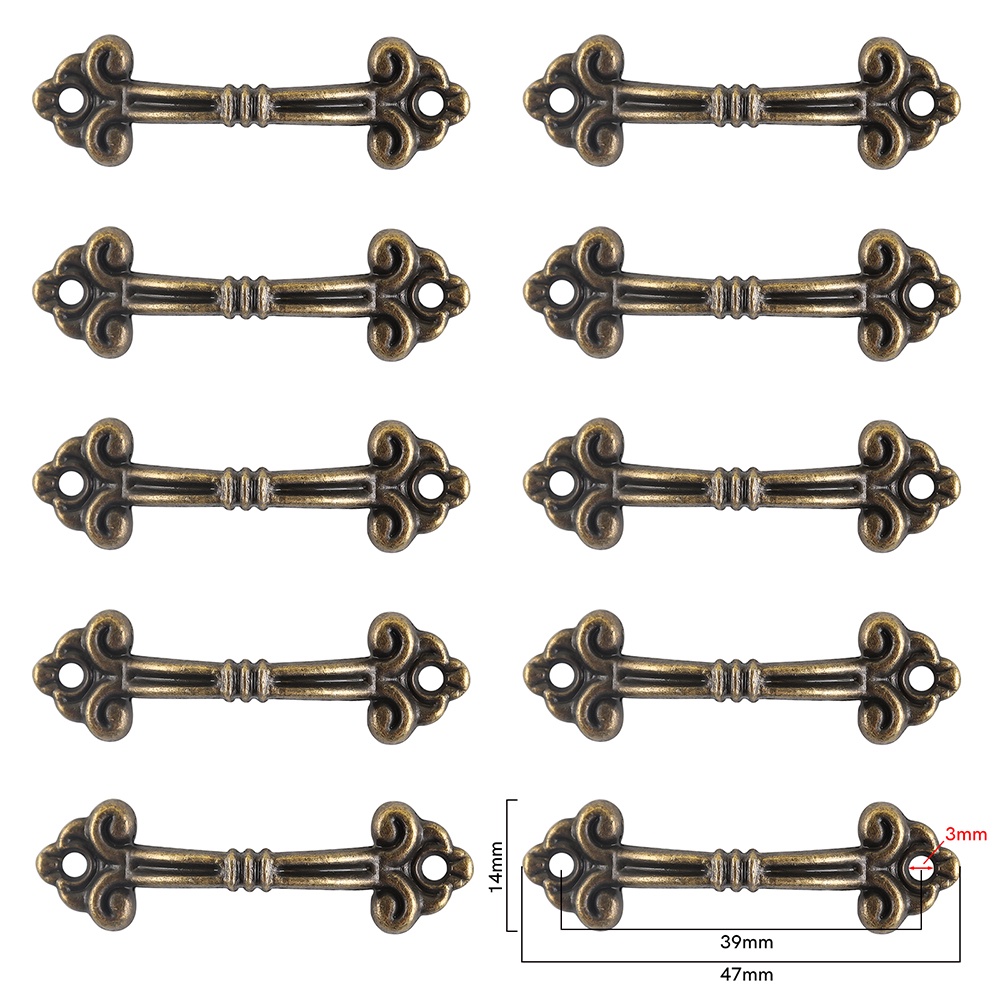 10 Pcs Small Strip Hardware Handles 3D Paper Box Metal Box Corners ...