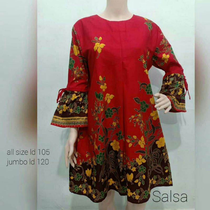 An Example Of A modern Beautiful Women's batik Tunic model | Shopee ...
