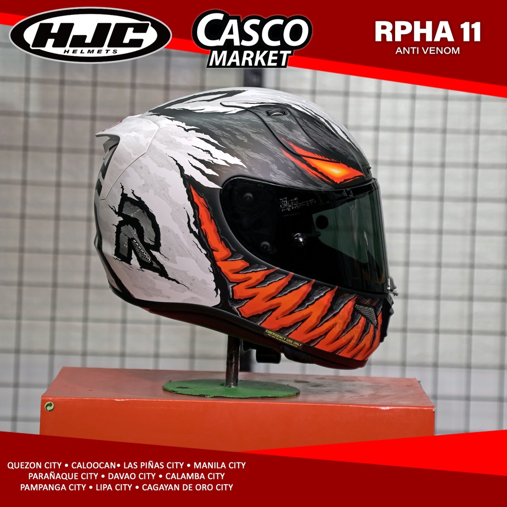 HJC RPHA11 ANTI VENOM FULL FACE SINGLE VISOR MOTORCYCLE HELMET | Shopee ...