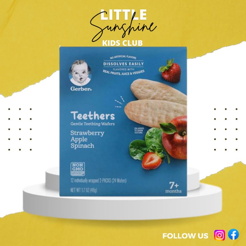 Little Sunshine | Gerber Teethers Gentle Teething Wafers, 7+ months old ...