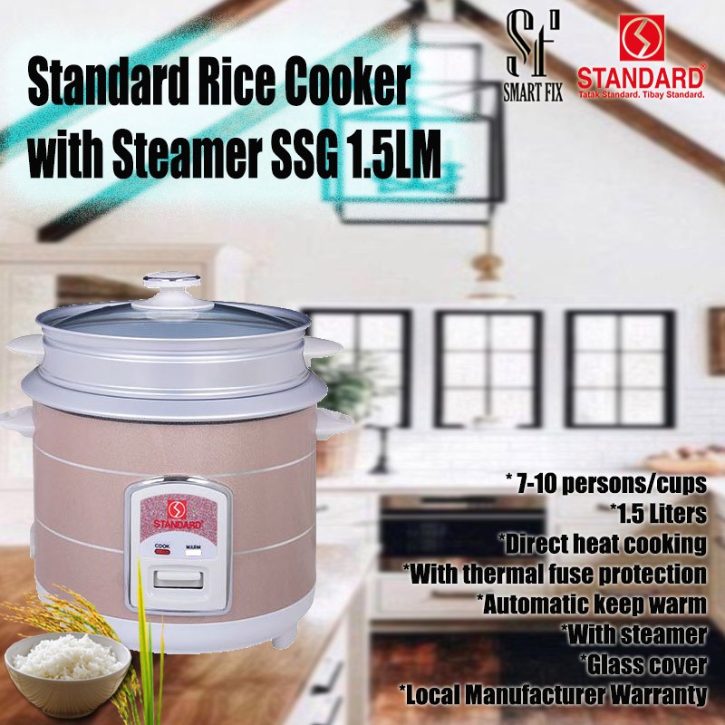 Standard Rice Cooker with Steamer SSG 1.5LM | Shopee Philippines