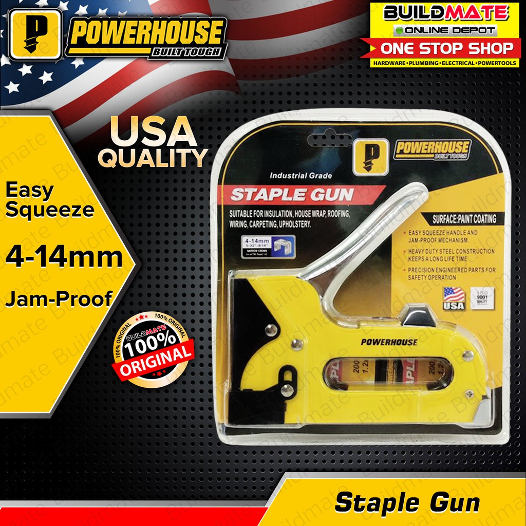 Buildmate x POWERHOUSE STAPLE GUN 4-14mm HEAVY DUTY INDUSTRIAL GRADE ...