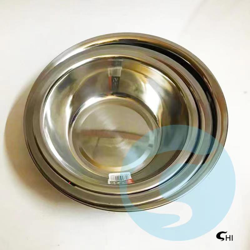makapal stainless steel basin circle soup bowl household canteen bowl ...