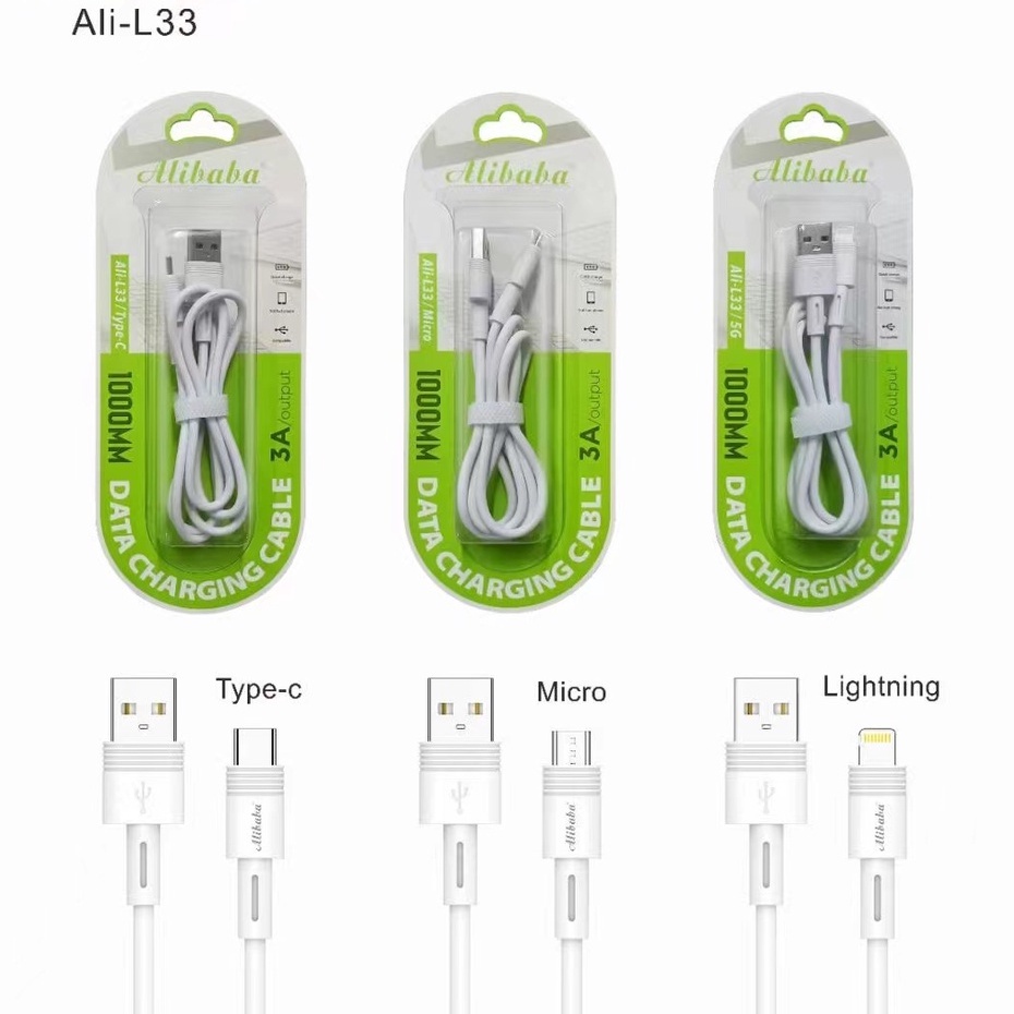 Alibaba Ali-L33 QC3.0 3A Fast Charging Data Cable for Micro /IOS /Type ...