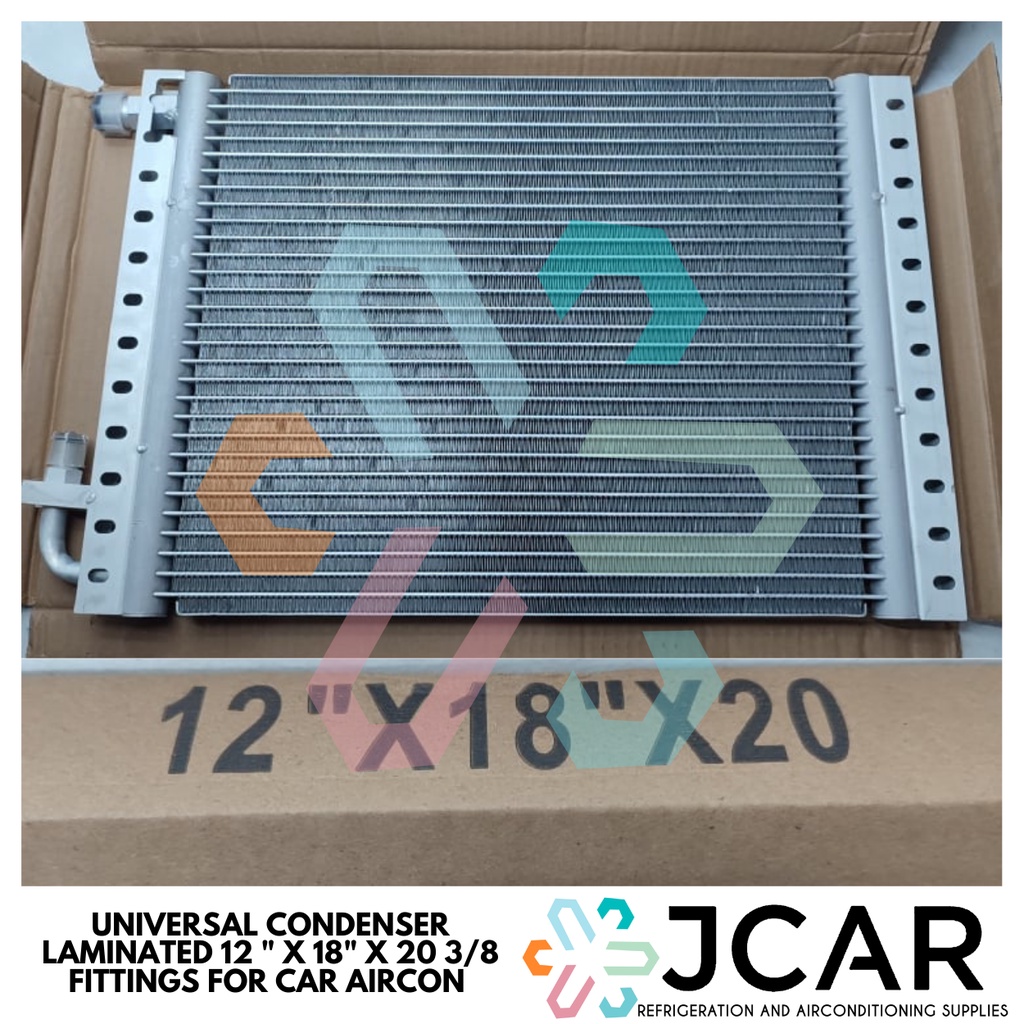 UNIVERSAL CONDENSER LAMINATED 12 " X 18" X 20 3/8 FITTINGS FOR CAR ...