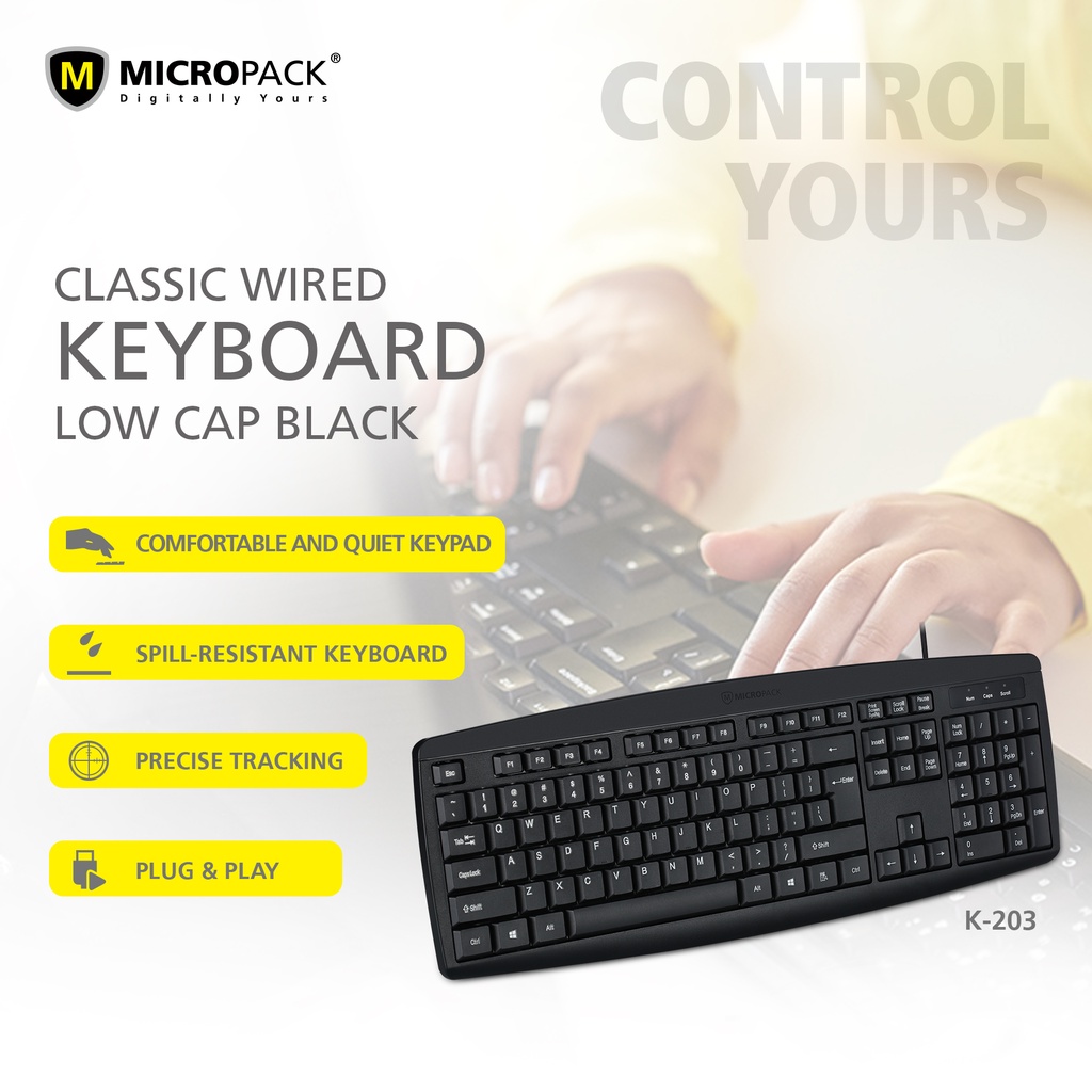 MICROPACK Classic Keyboard OFFICE LITE (K-203) | Shopee Philippines