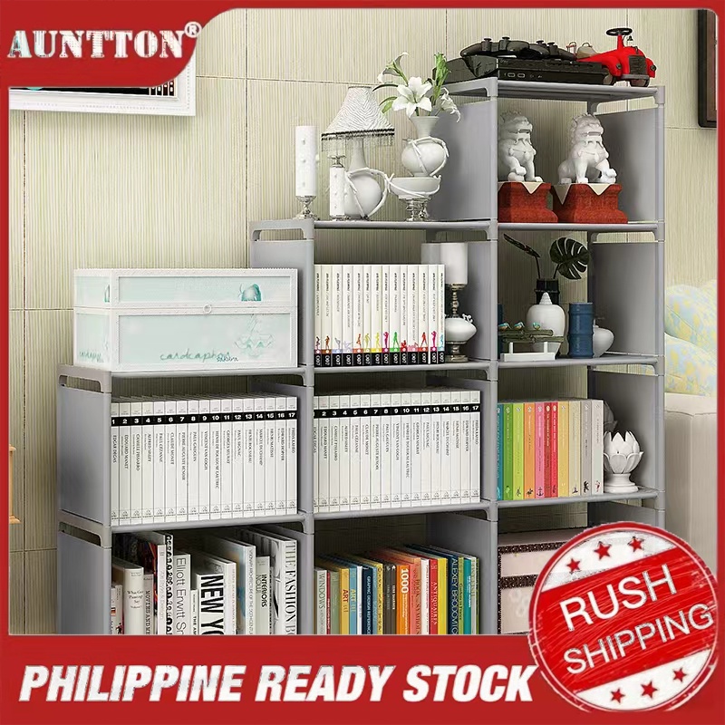 COD 3 Row 9 Cubes DIY Multi Function Bookshelf Storage Rack Storey ...