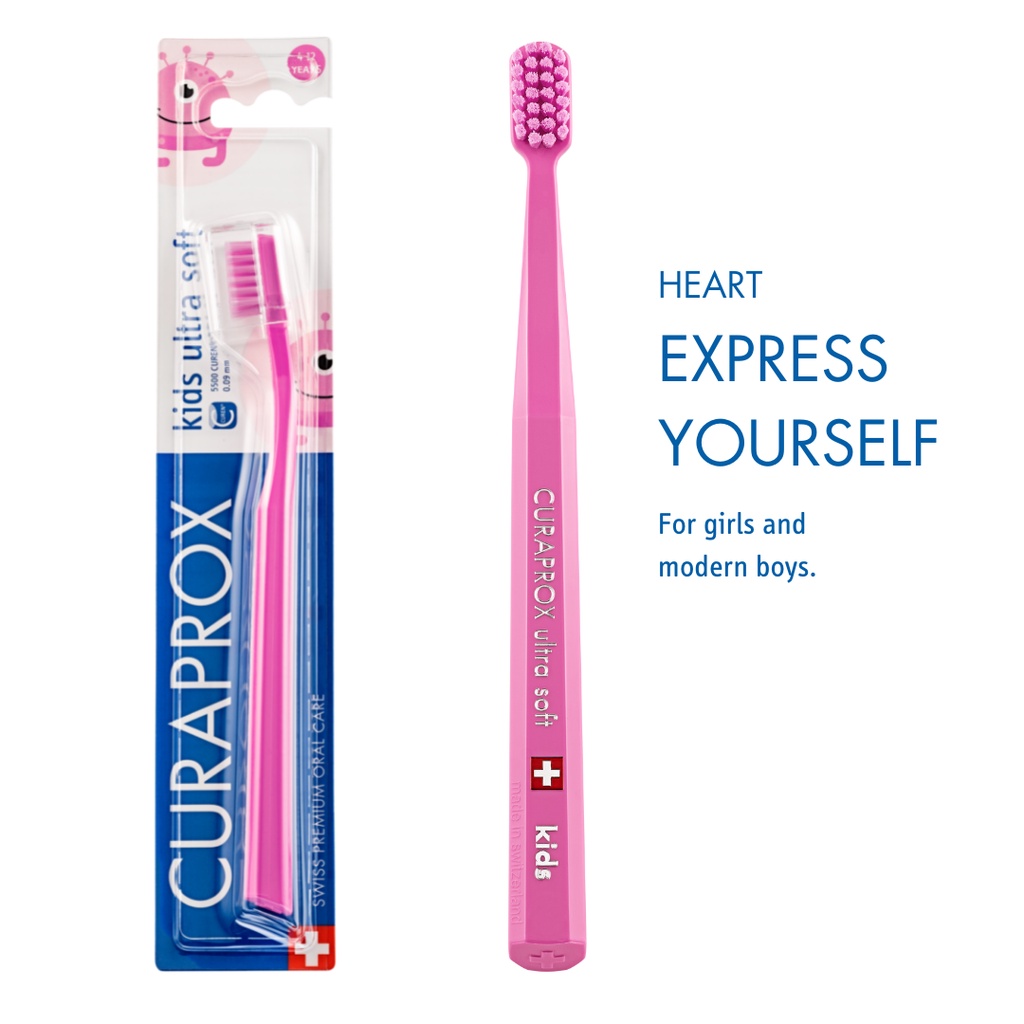 Curaprox Kids Toothbrush Children Ages 4 to 12 Years Old Ultra Soft ...