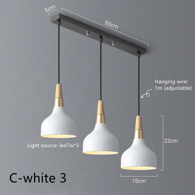 【Free Bulb】Nordic Macaron Restaurant Pendant Light LED Chandelier ...