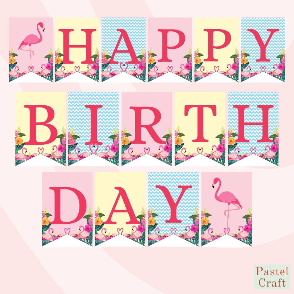 Flamingo Customized Banner (Message us before you order. Price is per ...