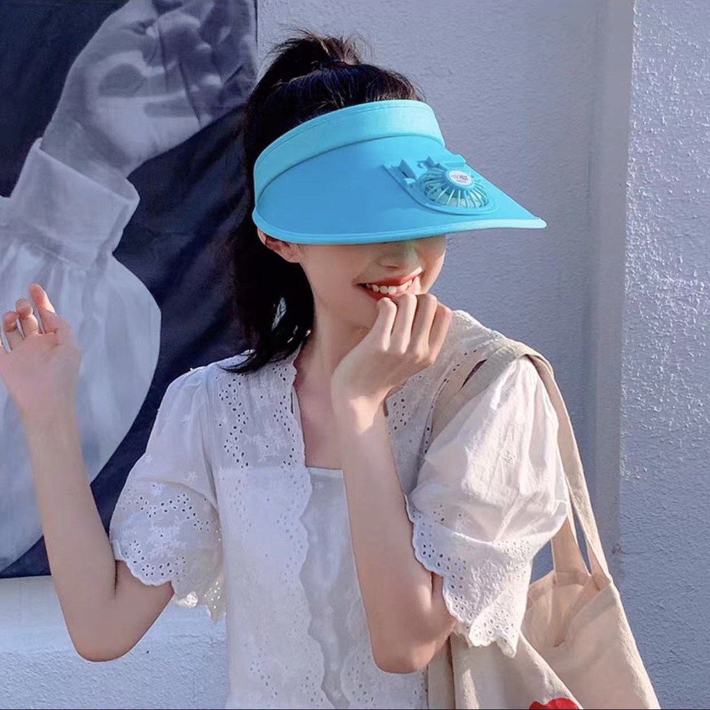Summer hat with rechargeable fan nice cute design cooling fan hat ...