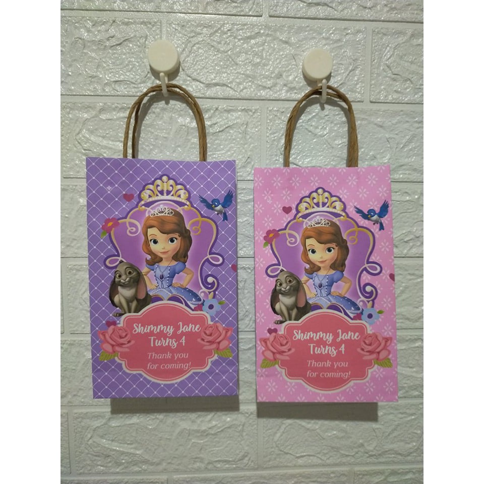 Sofia the first lootbag Sofia the first loot bag paper bag customize ...
