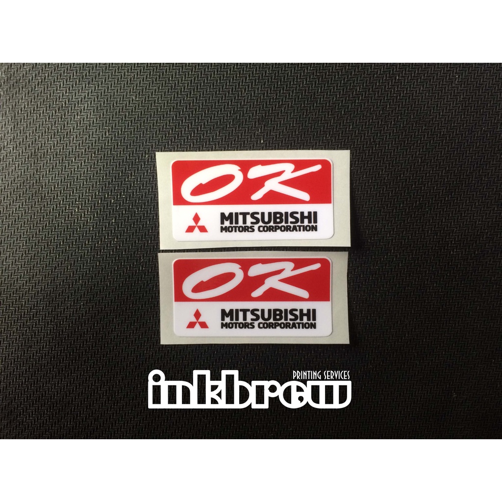 Mitsubishi OK Sticker 2 Pieces | Shopee Philippines